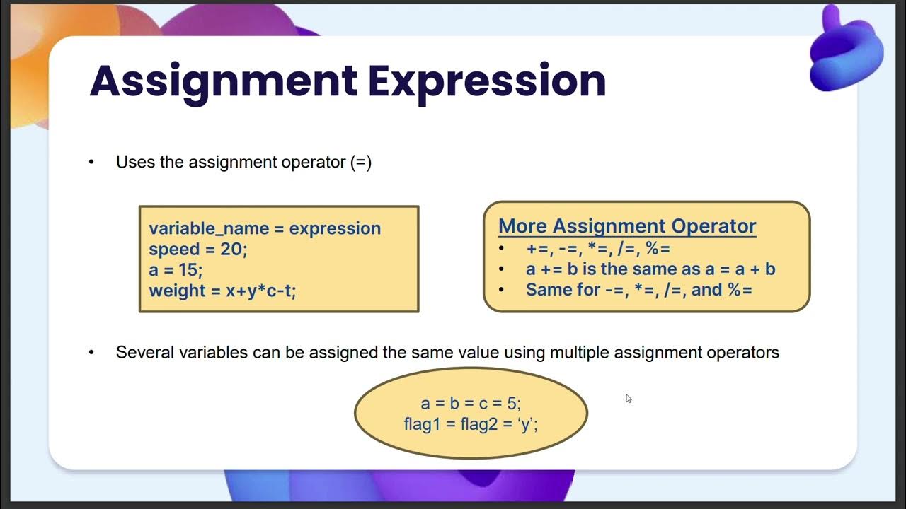 Expressions and Assignments in C programming | CodeRural EduHub - YouTube