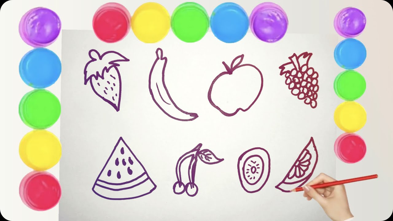 Let's Learn How to Draw Fruits Together |Painting#Drawing#Coloring Tips ...