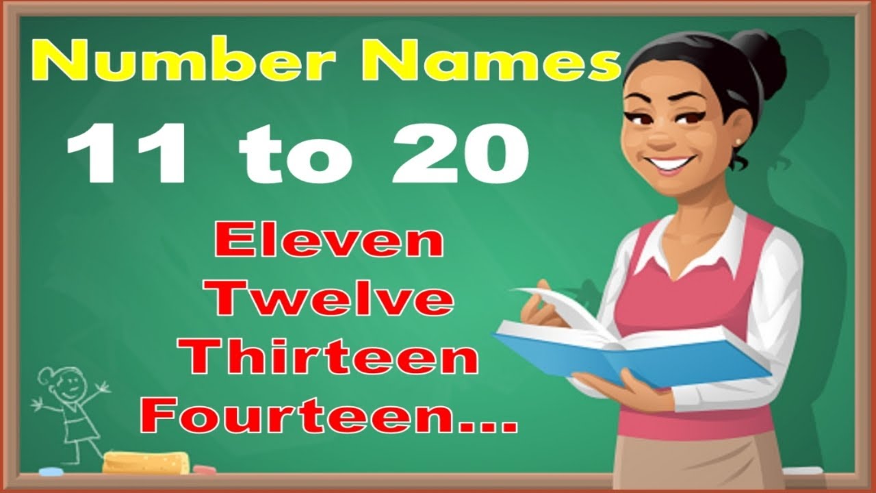 Number Names|Number Names 11-20| Learn number names| Number spelling ...