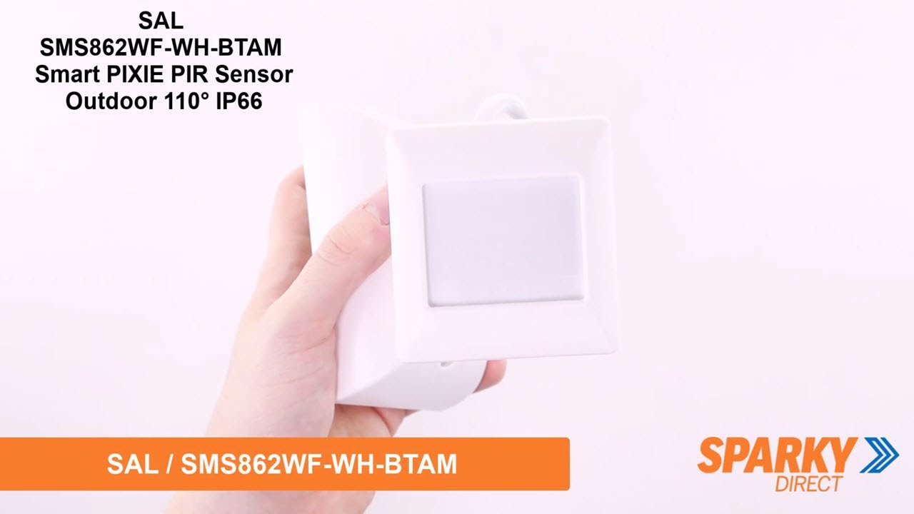 SAL SMS862WF-WH-BTAM | Smart PIXIE PIR Sensor Outdoor 110° IP66 - YouTube