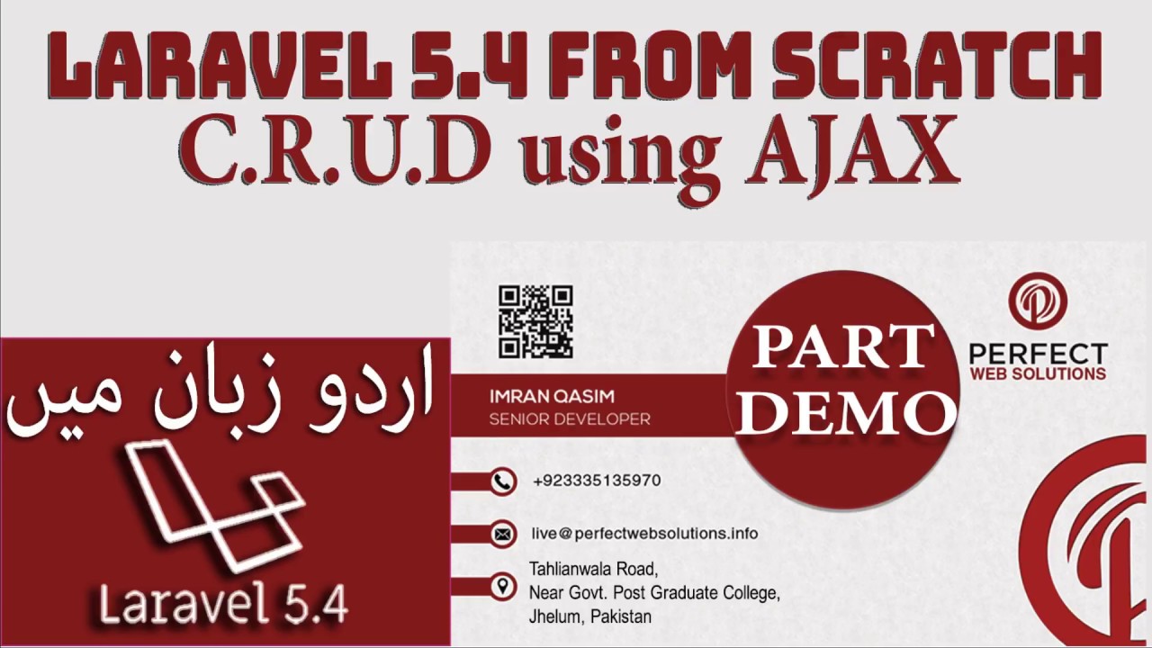Part 00 Laravel 5 Mini Project Series In Urdu 2018 How To Do Crud Operation Using Ajax In 3325