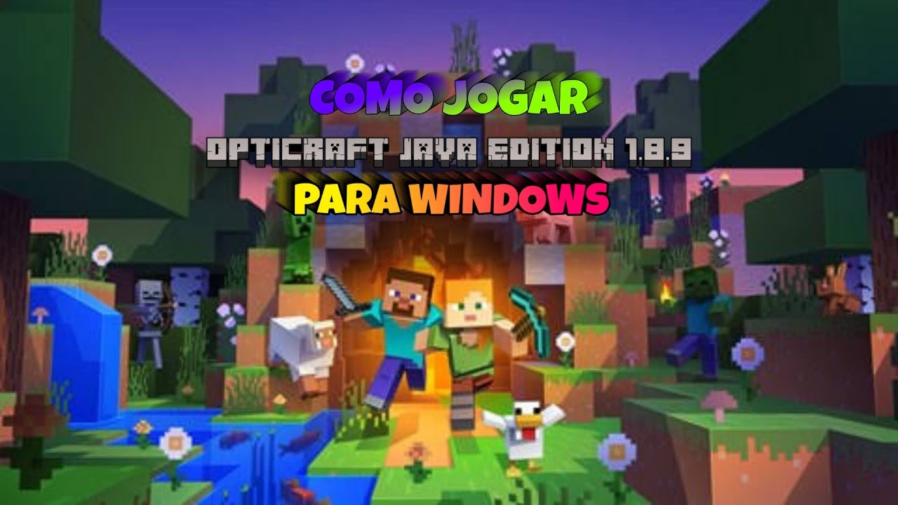 COMO JOGAR OPTICRAFT JAVA EDITION 1.8.9 NO WINDOWS! - YouTube