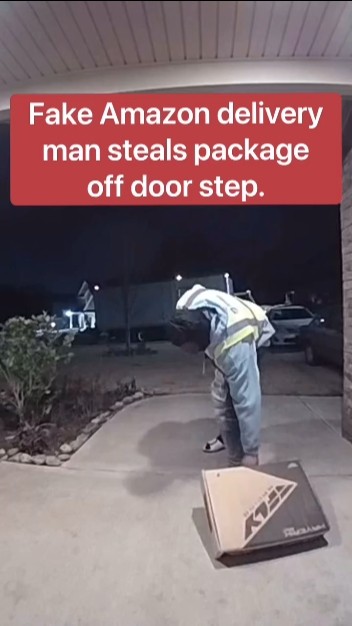 Fake Amazon delivery man steals home owner package & he was home 😳😳😳 # ...
