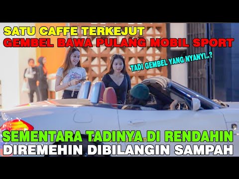Satu Caffee Terkejut, Gembel Nyanyi pulang bawa mobil sport