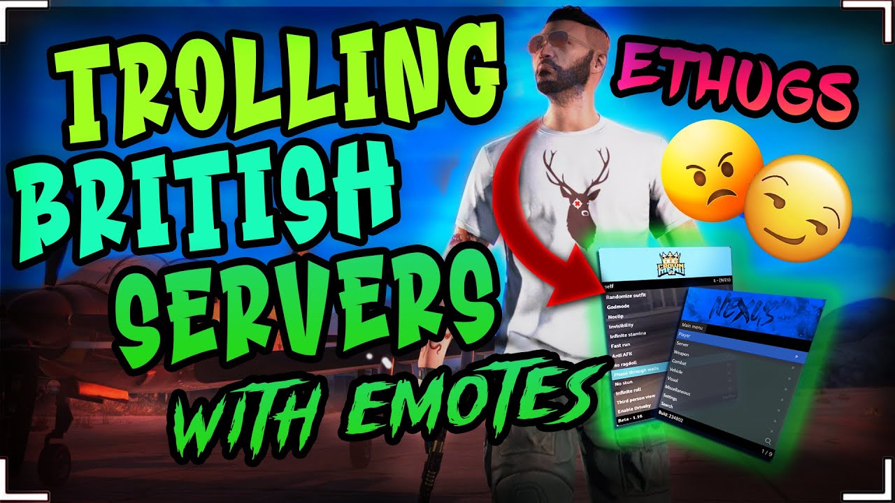 TROLLING BRITISH E THUGS WITH SUS EMOTES GTA RP - YouTube
