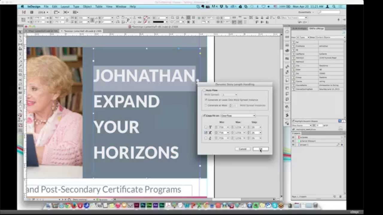 Introducing uMerge, a Personalization Add-on for Adobe InDesign - YouTube