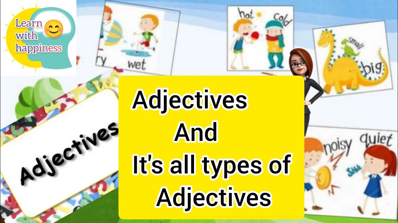 Adjectives and Types in English grammar | kinds of adjectives|learn ...