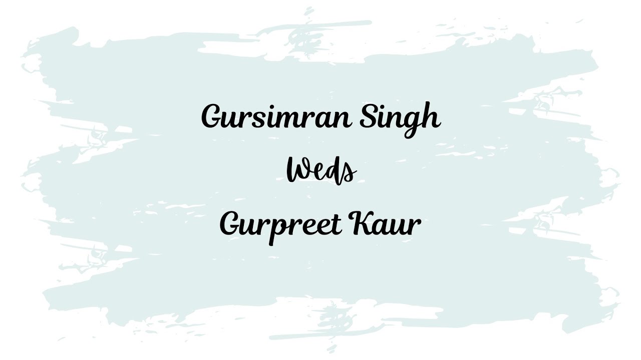 Wedding Ceremony Of Gursimran Singh Weds Gurpreet Kaur ( Live by JS ...