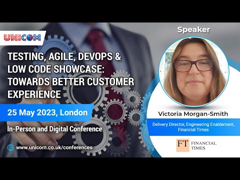 Victoria Morgan-Smith speaking Testing Agile DevOps & Low Code Showcase ...