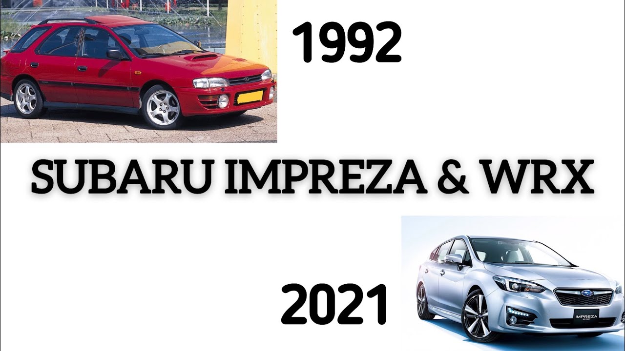 EVOLUTION OF THE SUBARU IMPREZA & WRX 1992-2021 INTERIOR &EXTERIOR ...