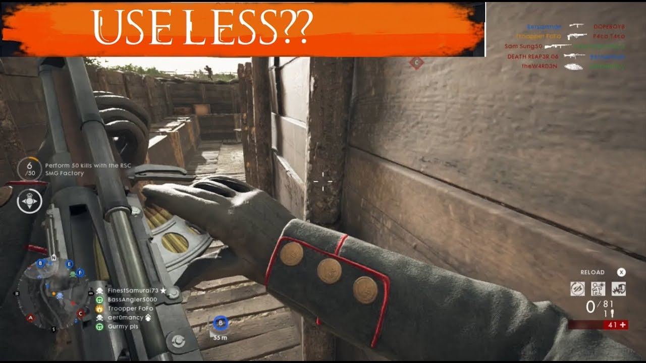 Battlefield 1 - rsc smg gameplay - Apocalypse dlc. - YouTube