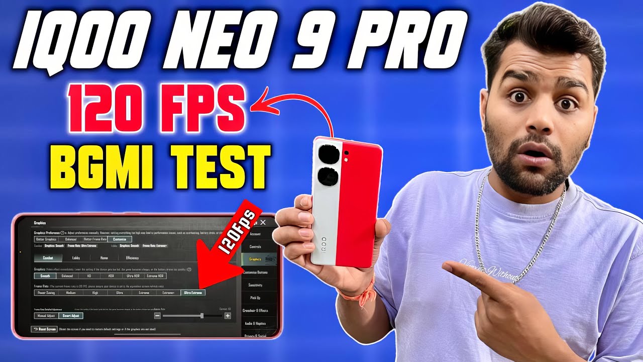 IQoo Neo 9 Pro 120Fps Bgmi test / Best iQoo gaming phone 2025 - YouTube