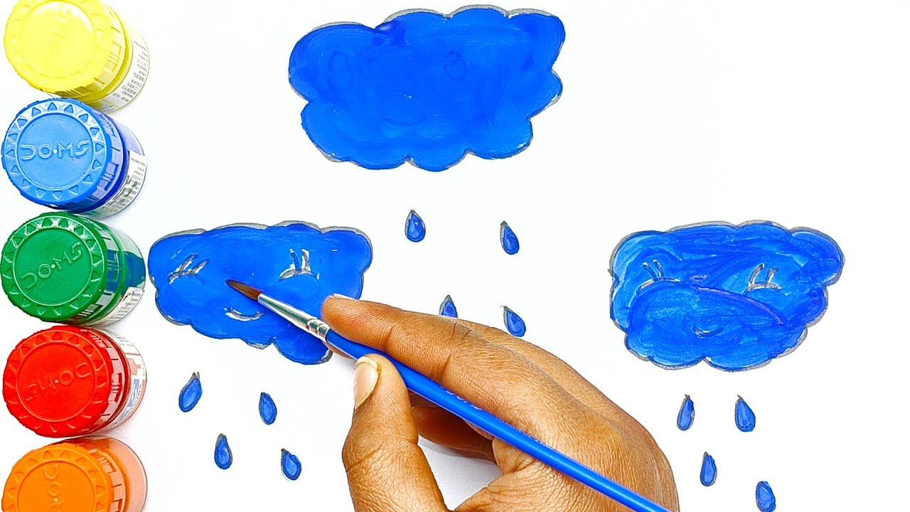 How To Draw A Cute Cloud Easy Step By Step - YouTube