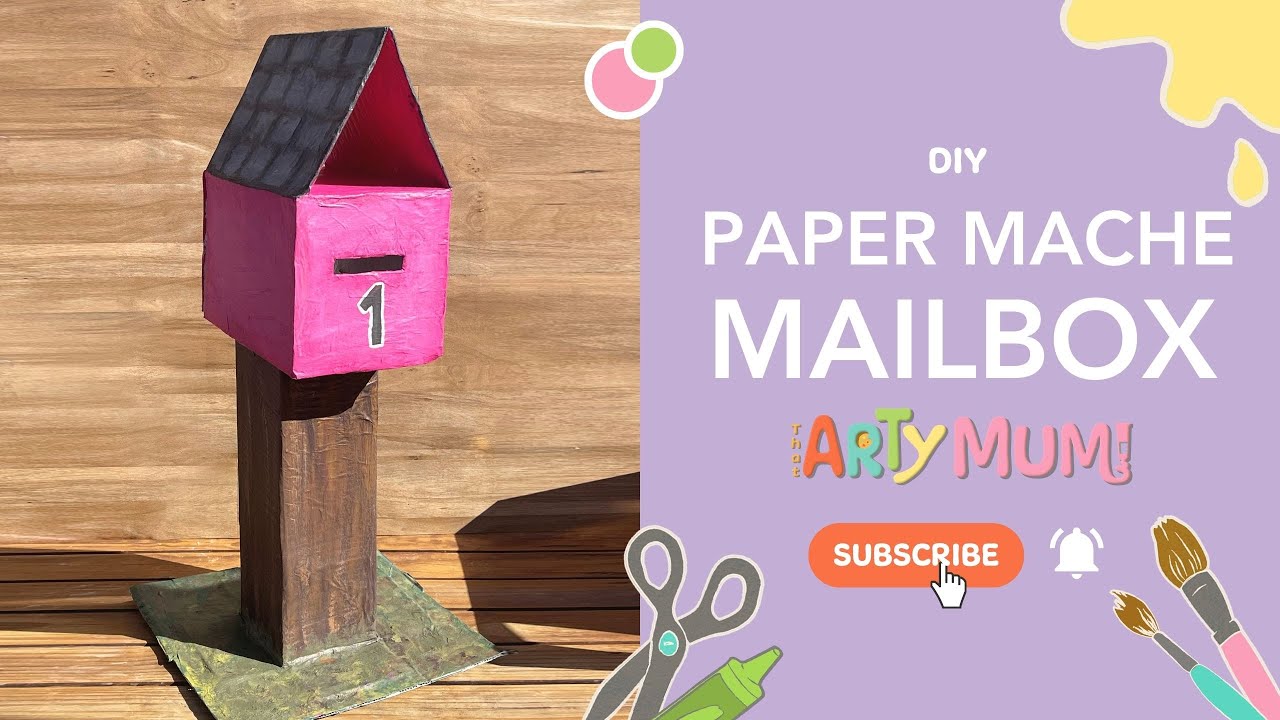How to Make a DIY Mailbox for Kids with Cardboard & Paper Mache - YouTube