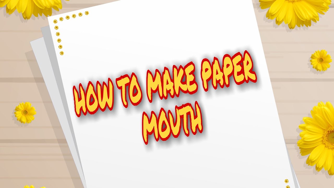 How to make paper Mouth. Origami on paper Mouth. - YouTube