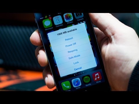 iOS 7 Cydia Tweaks: SBPowerAlert - RAM, Power, Respring, Safe Mode ...