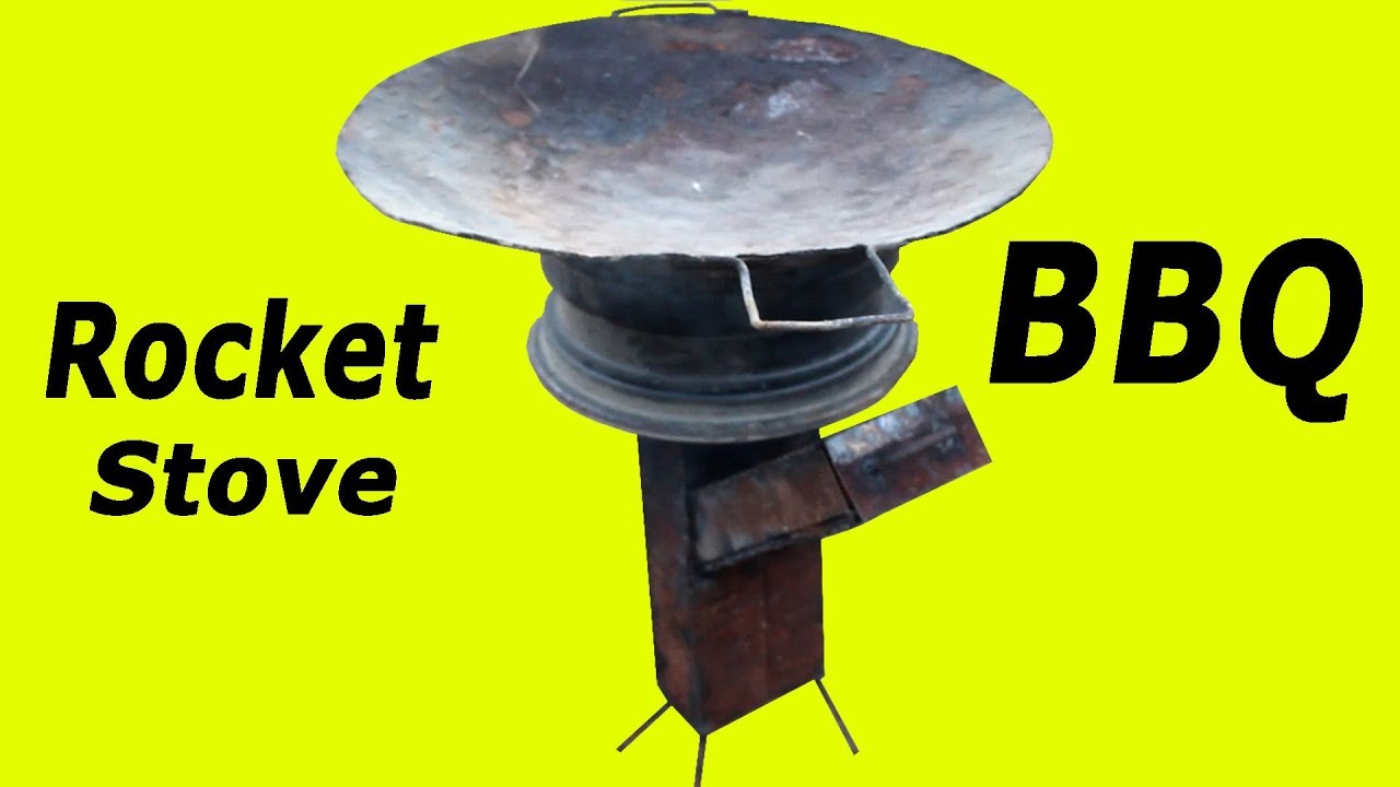 How to Make a Rocket Stove, Homemade BBQ Grill - YouTube