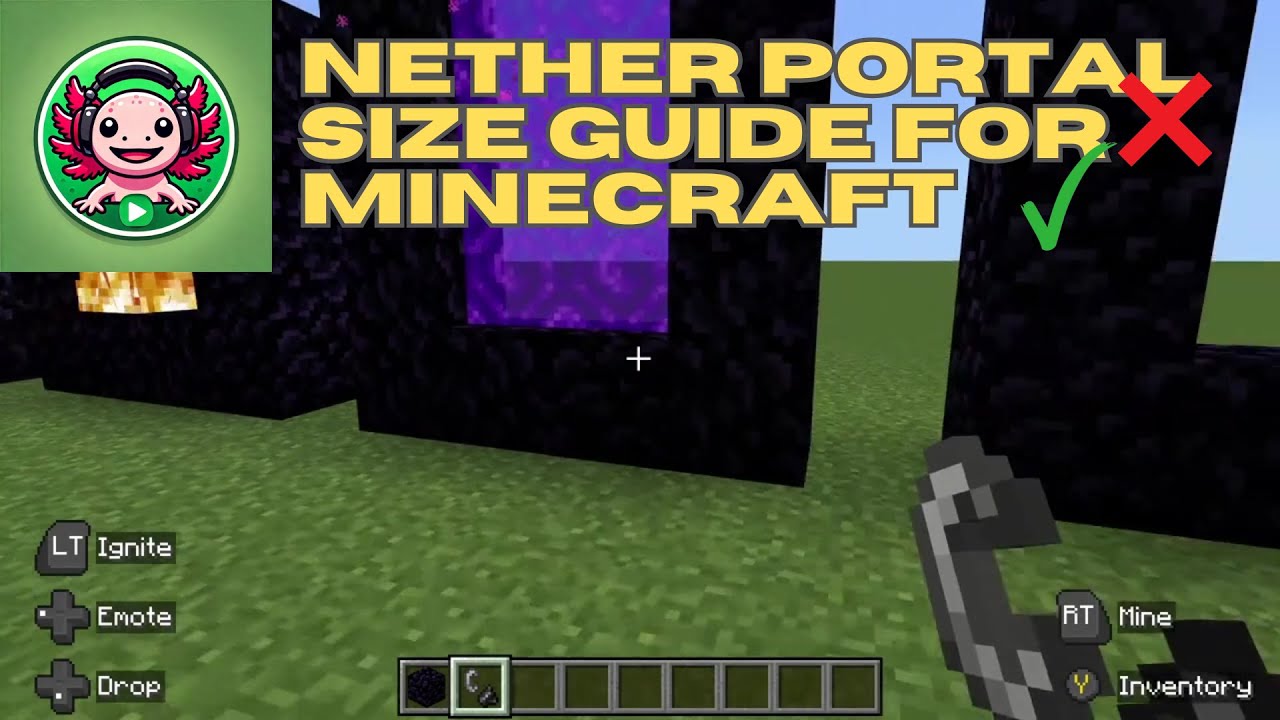 Your quick Nether Portal SIZE GUIDE for MINECRAFT - minimums and ...