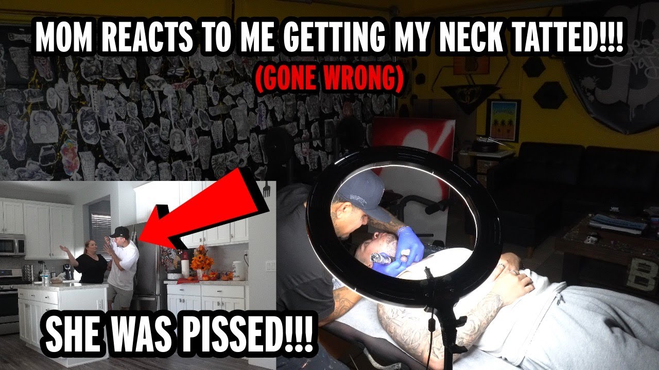 Mom Freaks Out After I Get My Neck Tatted Disappointed Youtube