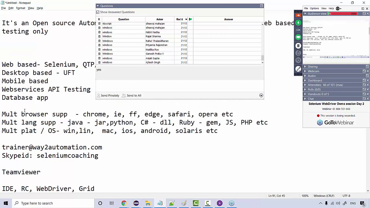 Selenium Webdriver Demo Session Day 2 Batch May 2020 Youtube