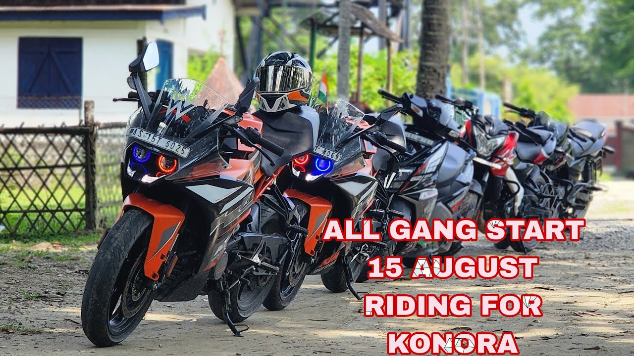 💚💯ALL GANG START 15 AUGUST RIDING FOR KONORA 🇮🇳😘 //#viral #shortvideo # ...