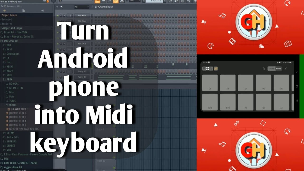 How to turn your Android phone into Midi keyboard in any music software ...