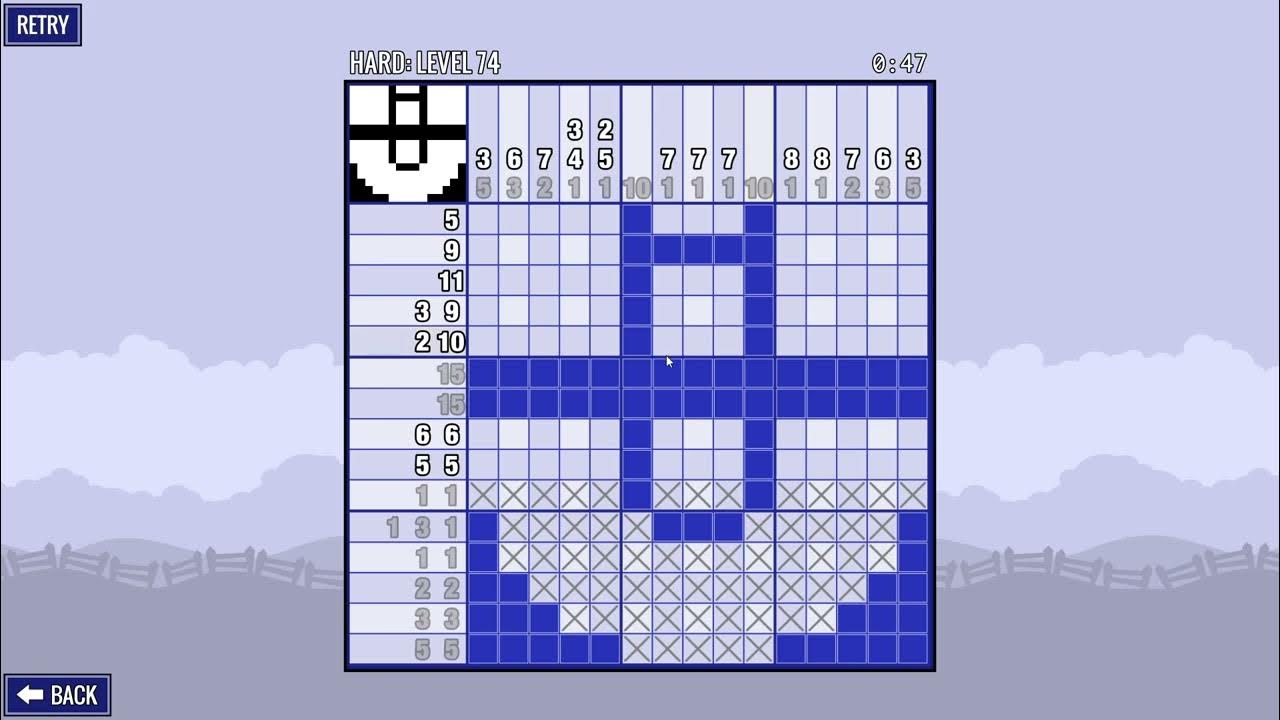 Picross Touch (Hard Level 74) Gameplay and Tutorial - YouTube