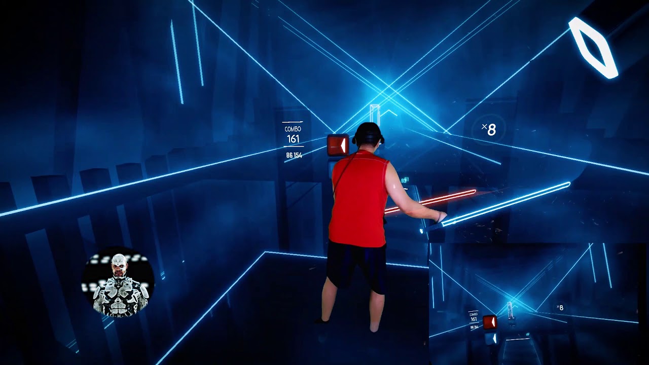 Mixed reality gameplay - Beat Saber (Hard) with Valve Index VR system ...