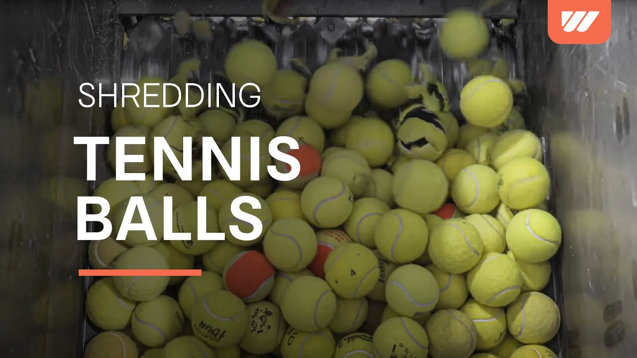 Shredding Tennis Balls with a WEIMA WLK 4 - YouTube