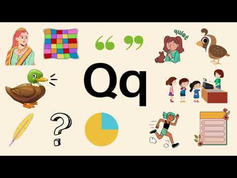 letter Q q Phonic sound with vocabulary words - YouTube