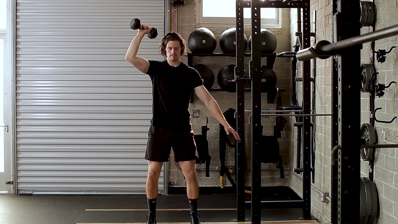 Standing 1-Arm Overhead Press - YouTube