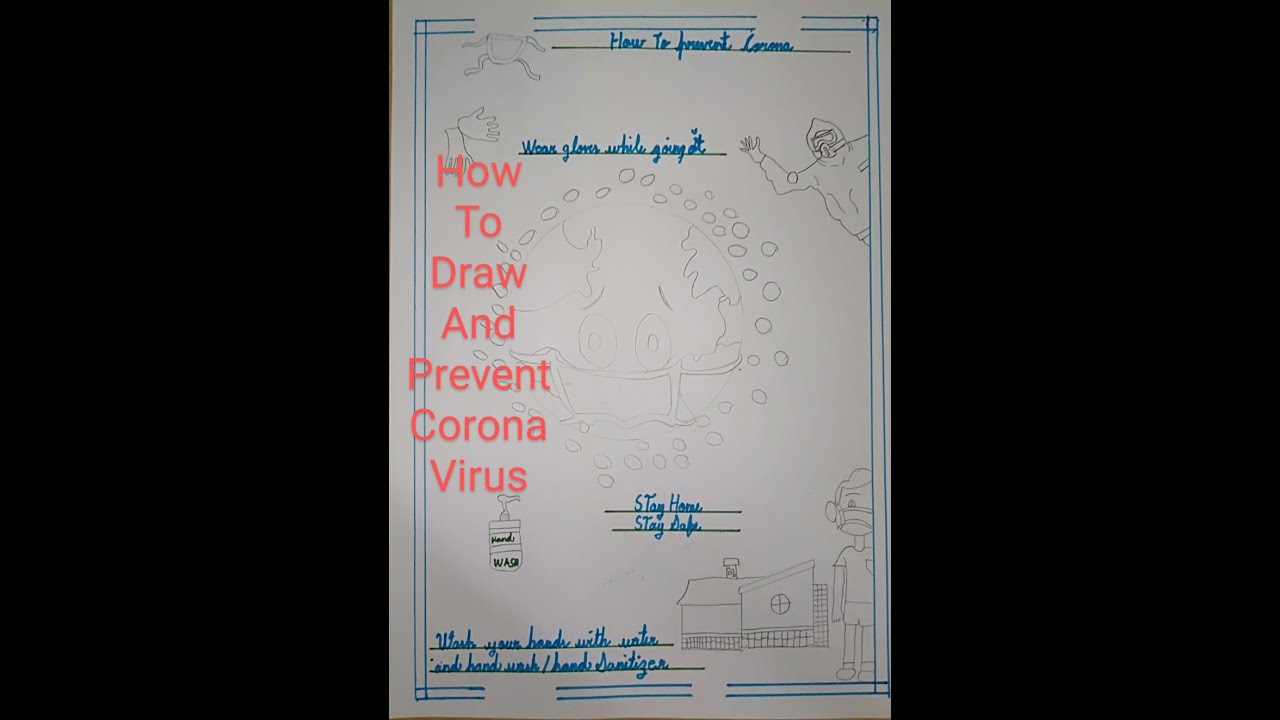 HOW TO DRAW AND PREVENT CORONA VIRUS [PART 1] DRAWING SERIES | crafts ...