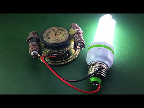 Experiment Electric Generator Using Speaker Magnet Free Energy For 2019