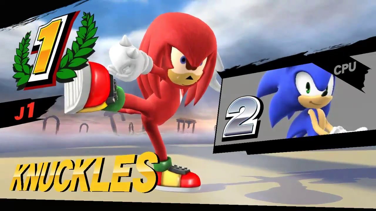 Knuckles in Smash Ver.2 Knuckles VS Sonic - YouTube