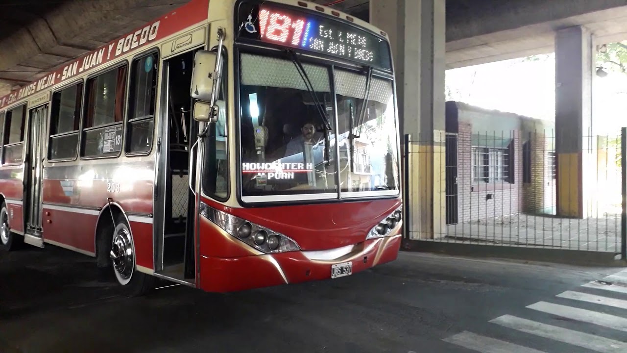 Línea 181 Metalpar Iguazú II saliendo del playón de Boedo - YouTube