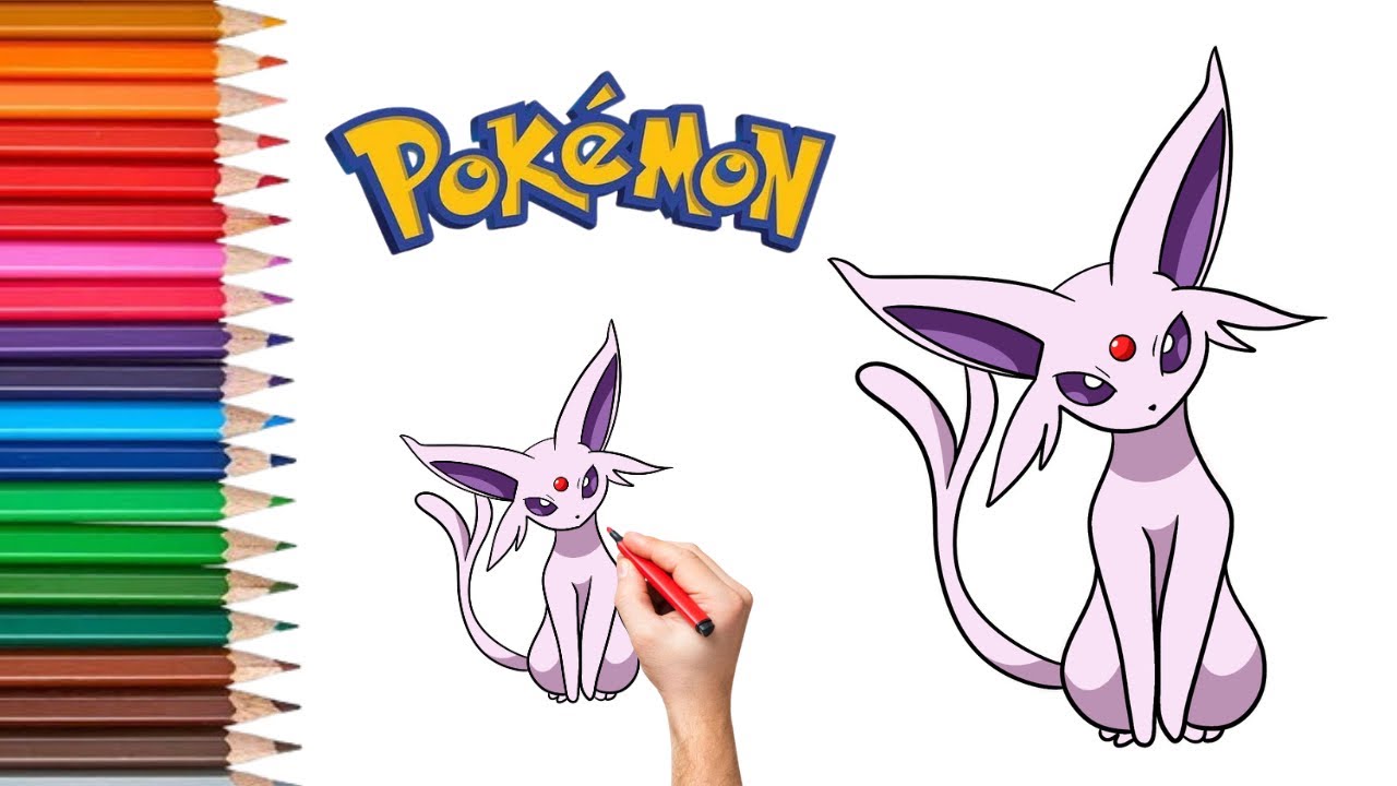 How To Draw Pokémon Espeon | Easy To Draw #espeon #pokemon - YouTube