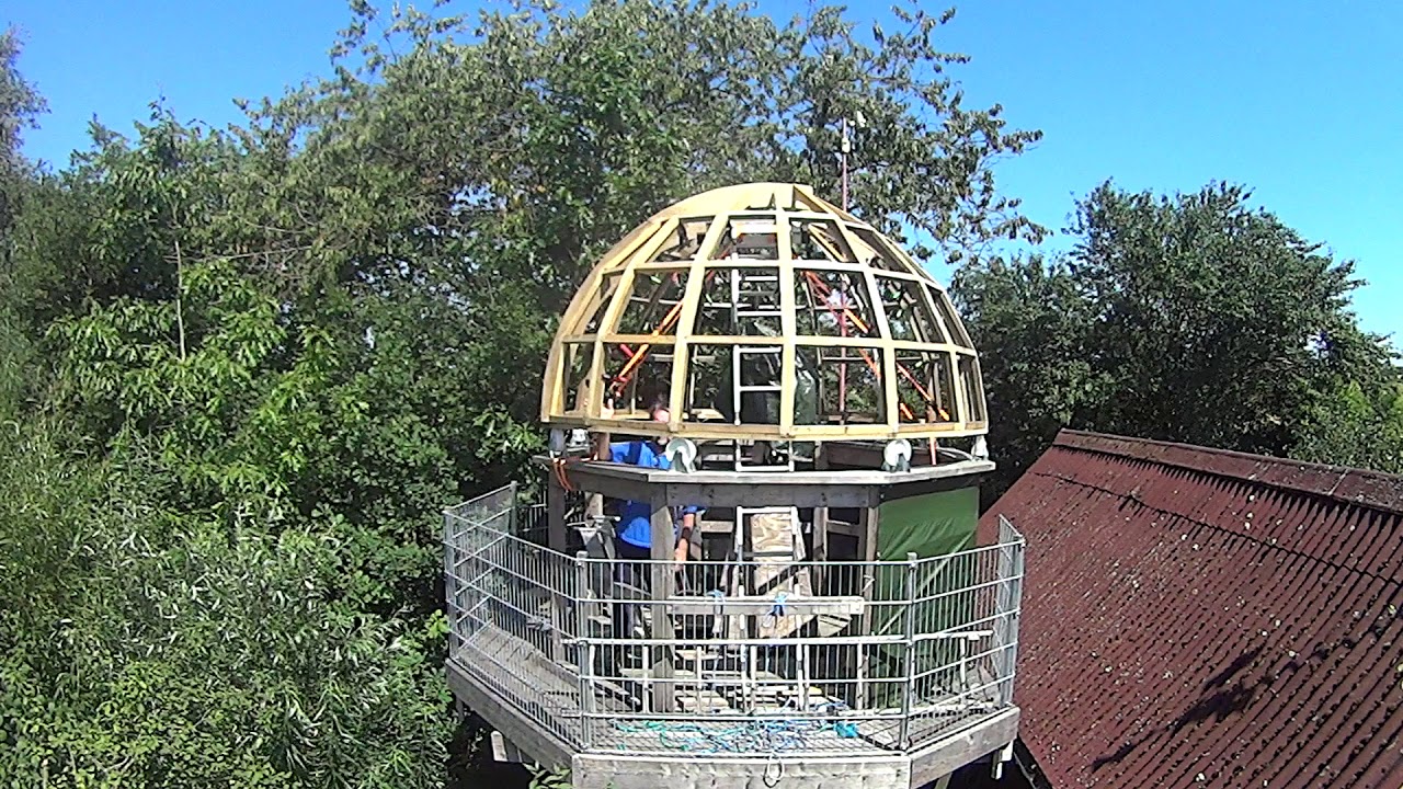3m, 10' observatory dome test rotation. - YouTube