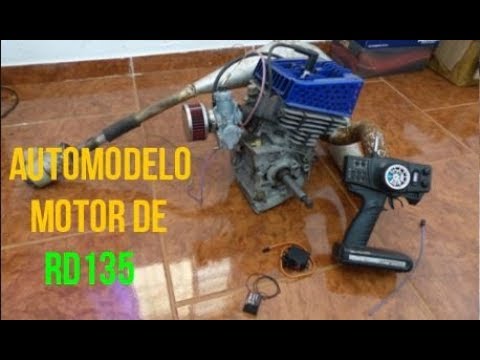 Automodelo com motor de RD 135cc - YouTube
