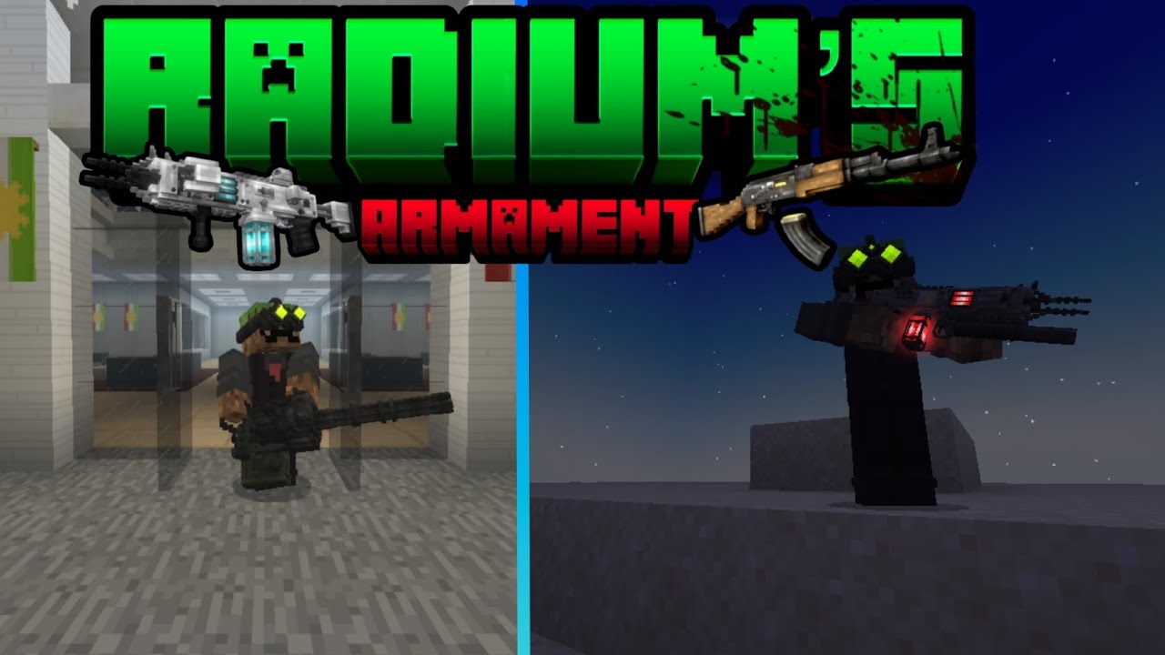 Radium Armament addon v2.6 New Update Showcase | Minecraft Gun Mod For ...