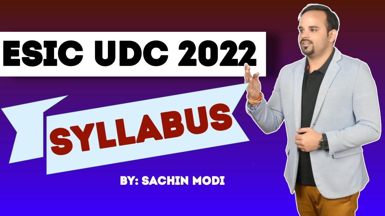 ESIC UDC Syllabus 2022 | Complete Syllabus of Math | Reasoning ...