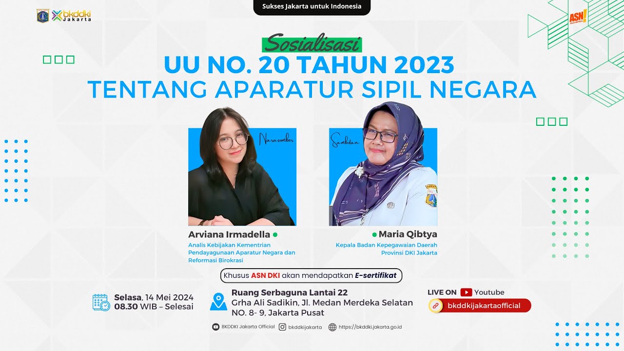 Sosialisasi UU No. 20 Tahun 2023 tentang Aparatur Sipil Negara - YouTube