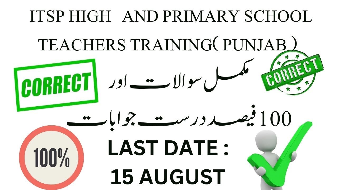 ITSP Training for Punjab Teachers | IN URDU 100% Complete activity # ...