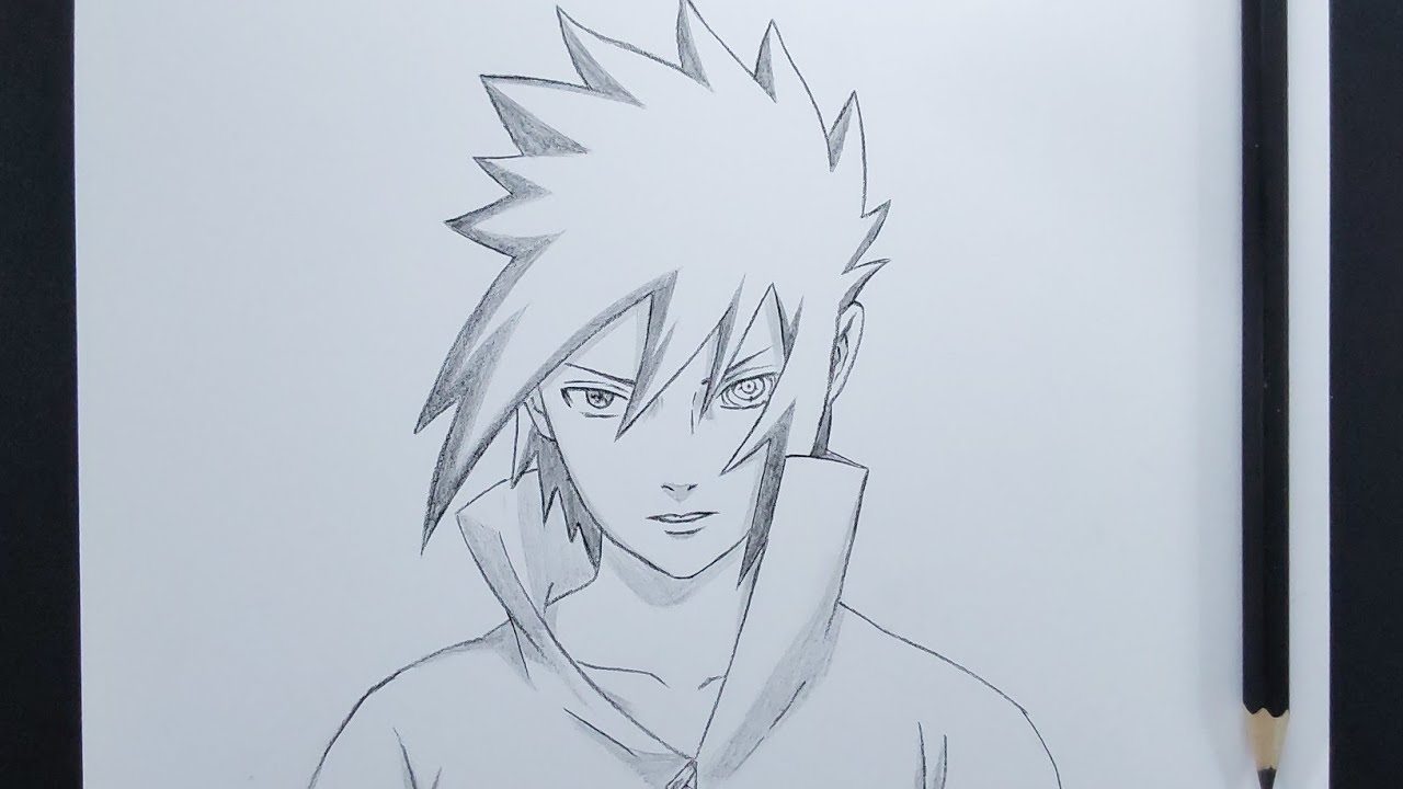 How To Draw Uchiha Sasuke From Naruto || Art Drawing Step By Step ...