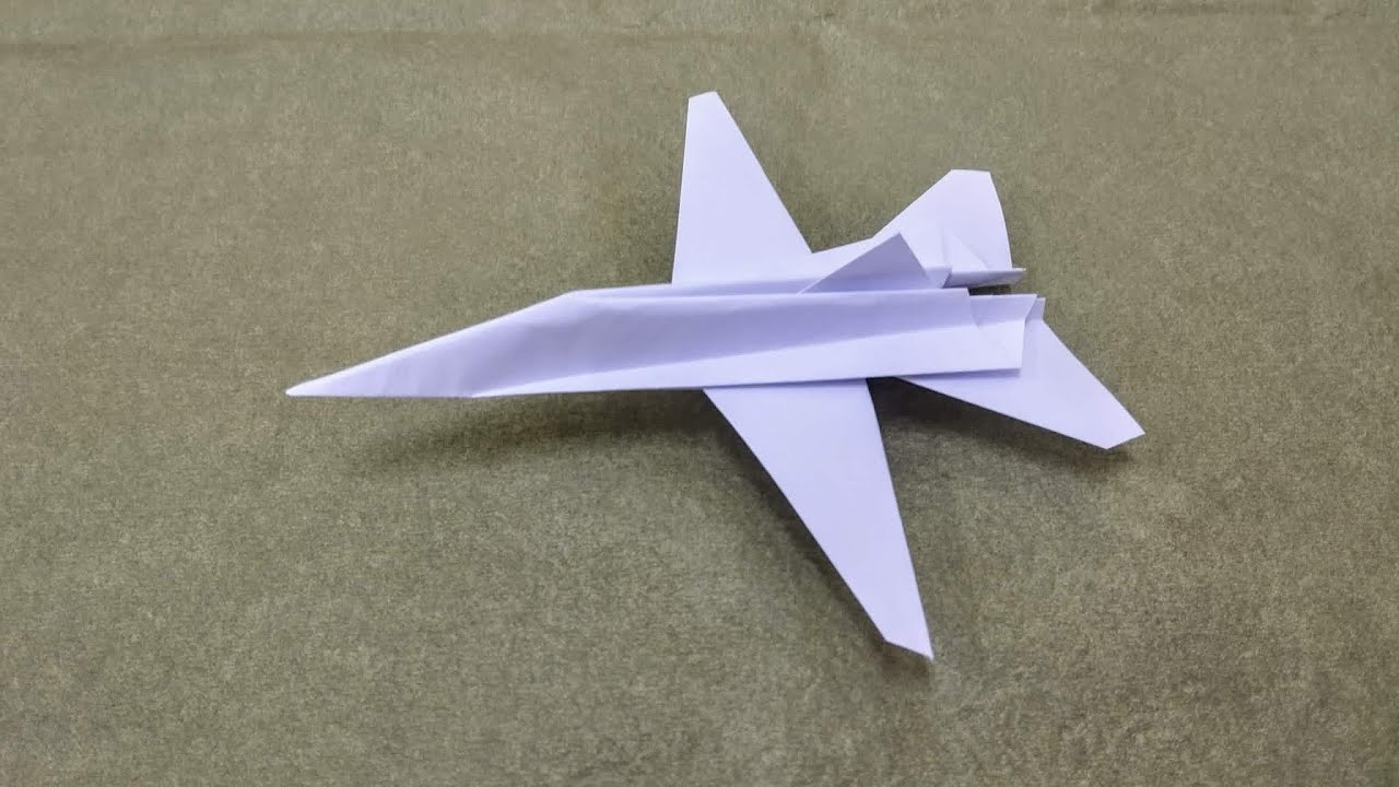Origami F-16 Fighting Falcon Easy | How to make F-16 Fighting Falcon ...