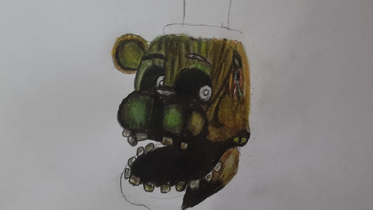 Drawing phantom Freddy from fnaf 3 - YouTube