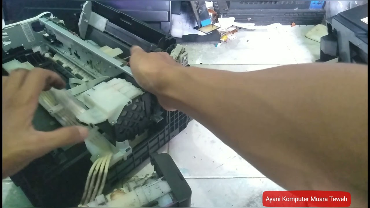 PASANG TIMING BELT, FLEXIBLE HEAD, & ENCODER STRIP EPSON L210 DENGAN ...