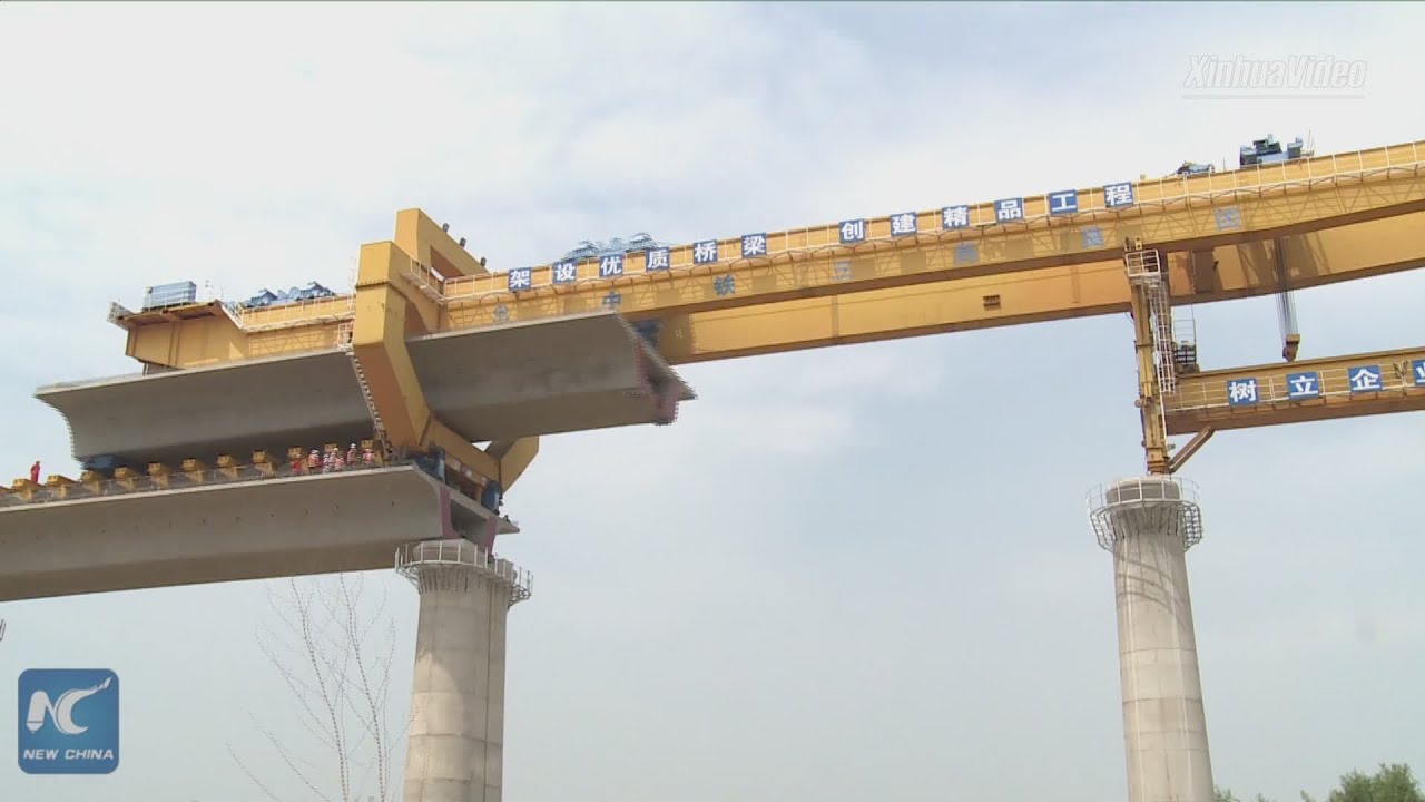 How are mega bridges built for China's high-speed railway - YouTube