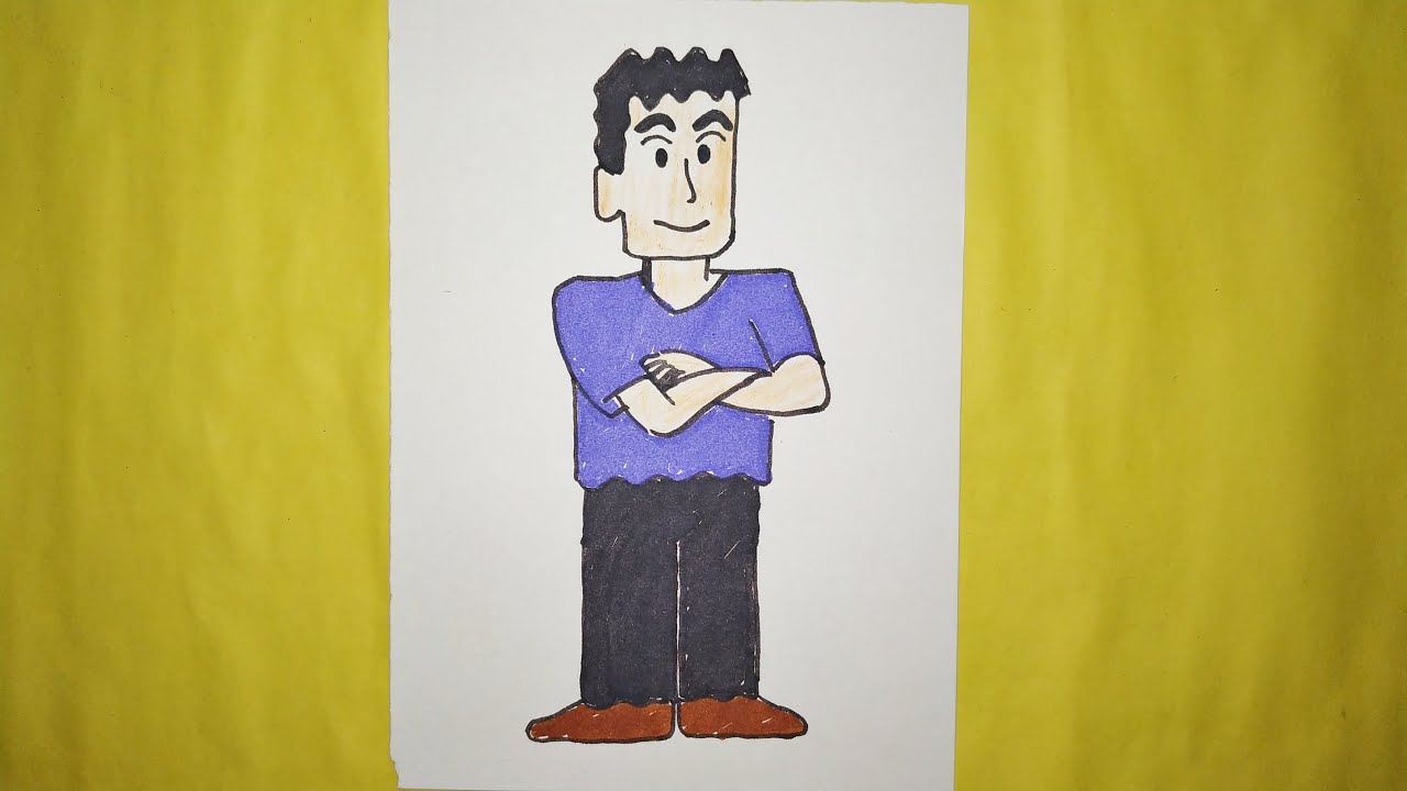 how to draw hiroshi nohara || shinchan cartoon - YouTube