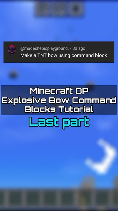 How to Make OP Explosive Bow Tutorial with Command blocks (Bedrock ...
