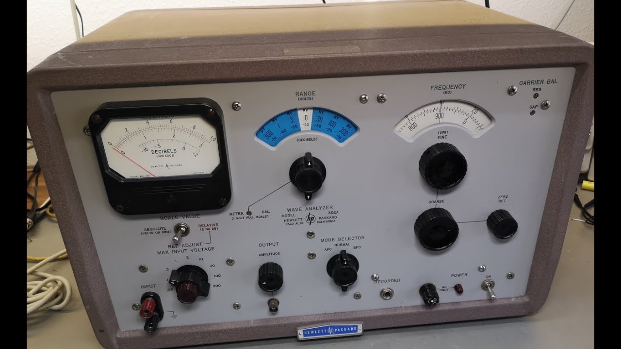 HP 302A Wave Analyzer 1959 test and teardown - YouTube